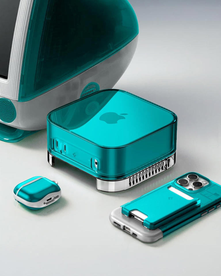 Un parfum de Bondi Blue : Spigen habille le Mac mini M4