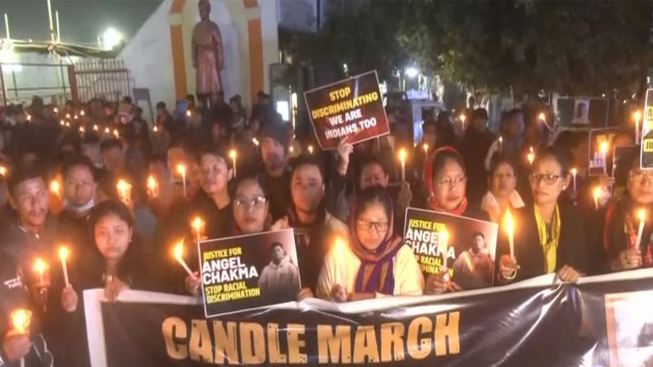 Justice for Angel Chakma: TISF holds candle march in Agartala
