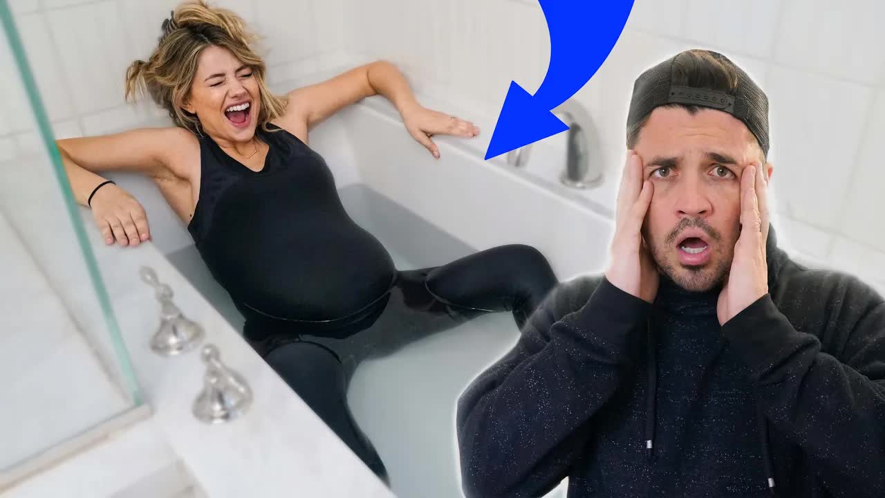 Home water birth prank on husband! Must see reaction