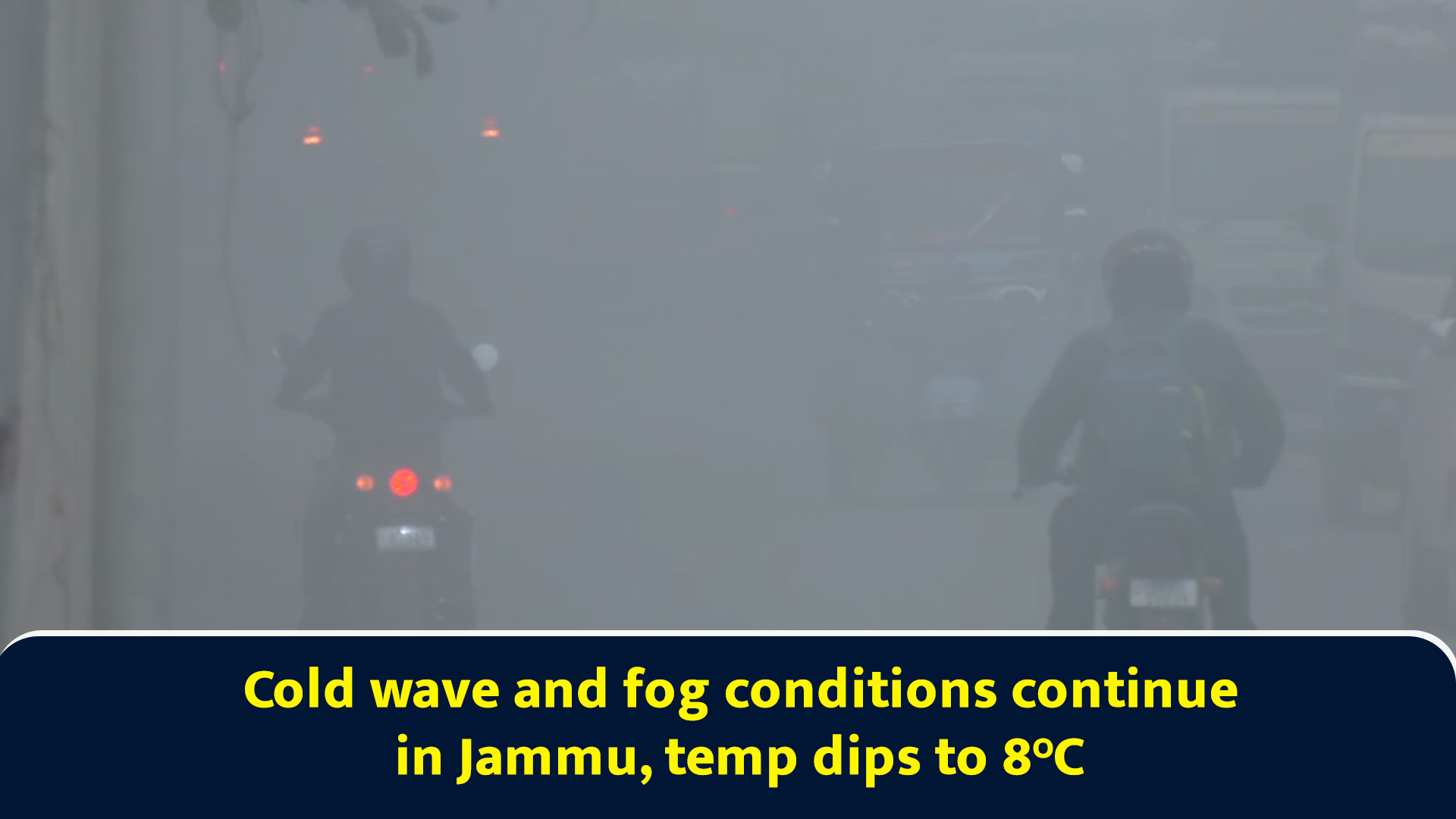 Cold wave and fog conditions continue in Jammu, temp dips to 8°C