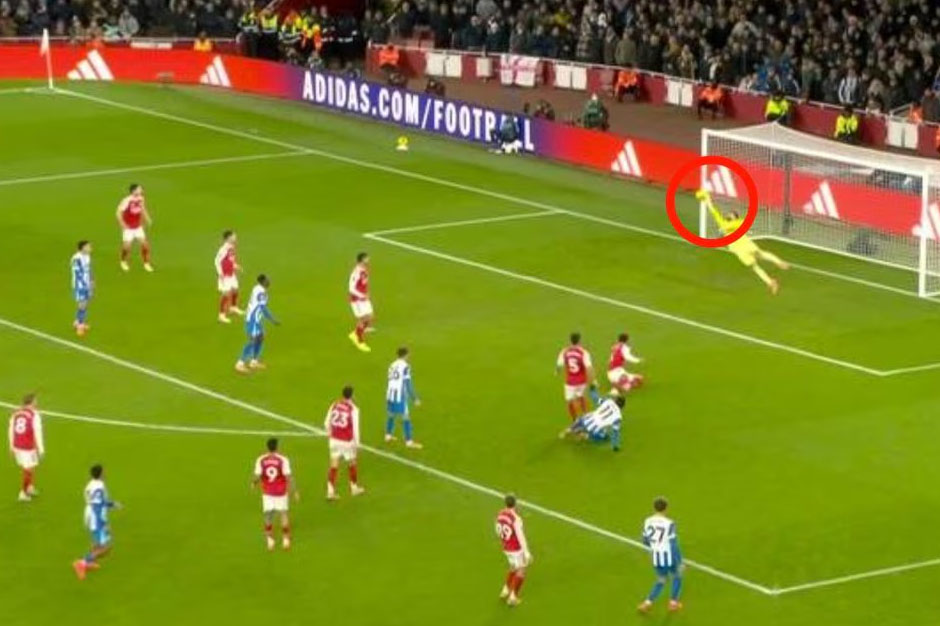 Pha cứu thua xuất thần của David Raya có ý nghĩa sống còn với Arsenal