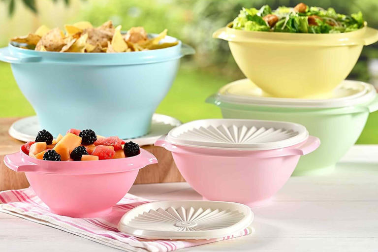 This classic Tupperware set brings back every grandma kitchen memory I have