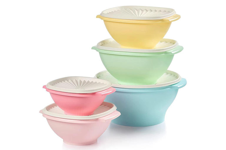 This classic Tupperware set brings back every grandma kitchen memory I have