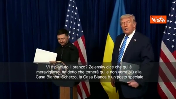 Trump ai cronisti: «Vi è piaciuto il pranzo? Zelensky dice che qui è ...