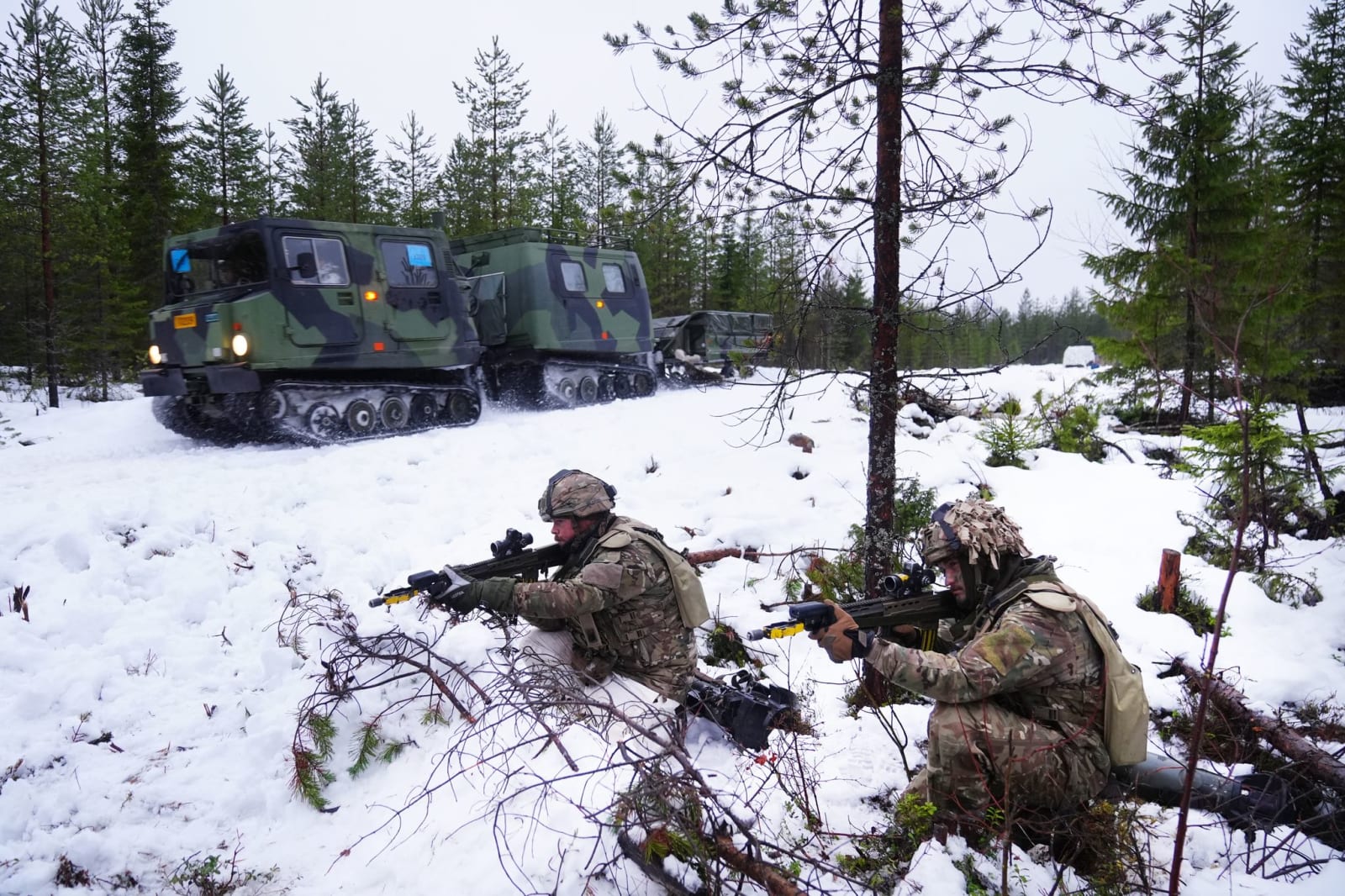 British soldiers learn from Finns how to survive Arctic conditions