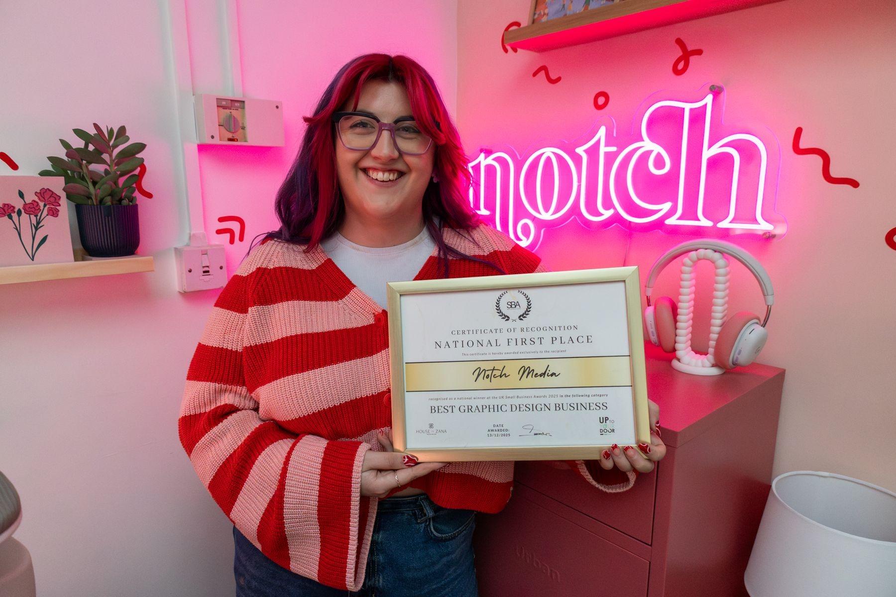 Scarborough graphic designer wins UK Small Business Award 2025