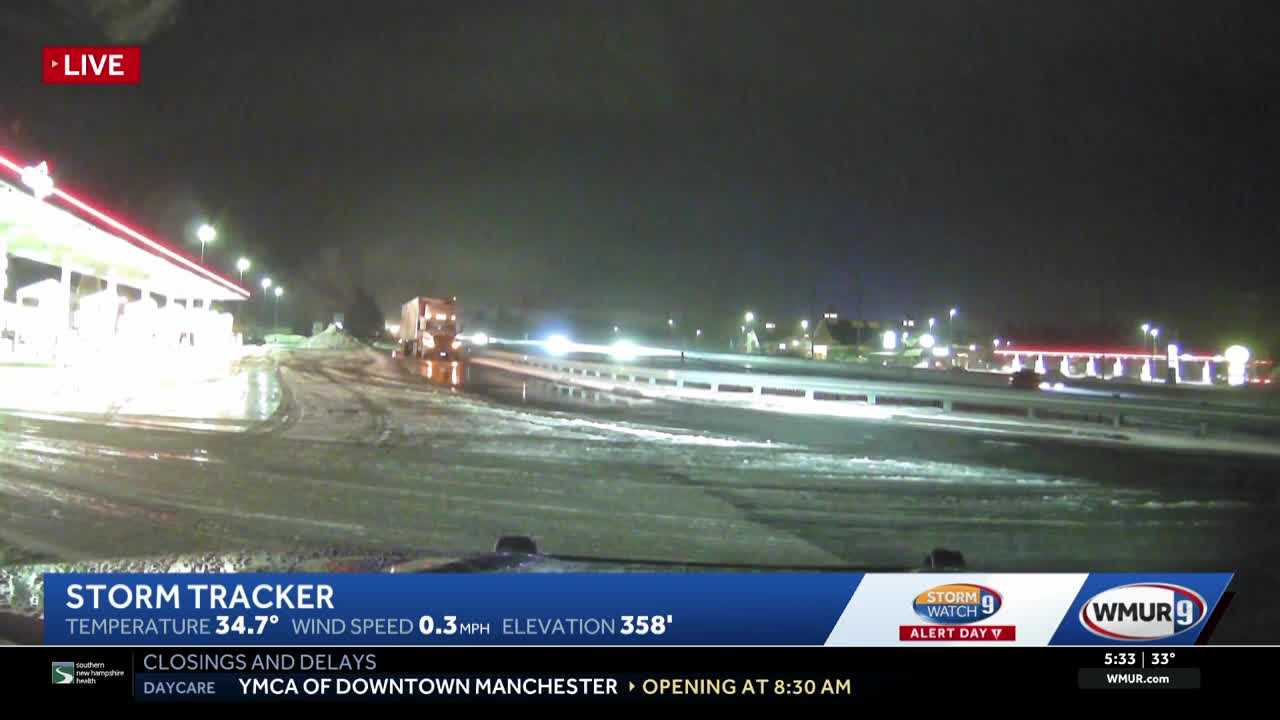 New Hampshire road conditions slippery in many areas Monday