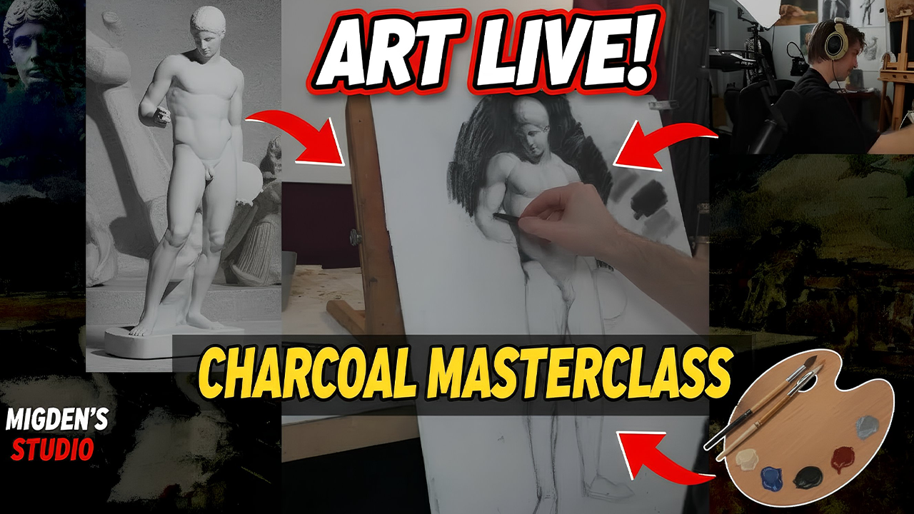 Deep art history discussion paired with live drawing practice