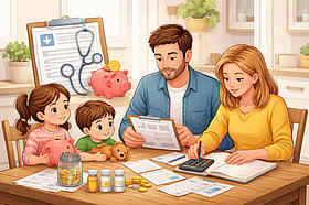 How can families plan finances for health costs before PED coverage starts?