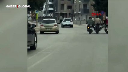 Benzini biten motosiklet için ittirmeyle çözüm