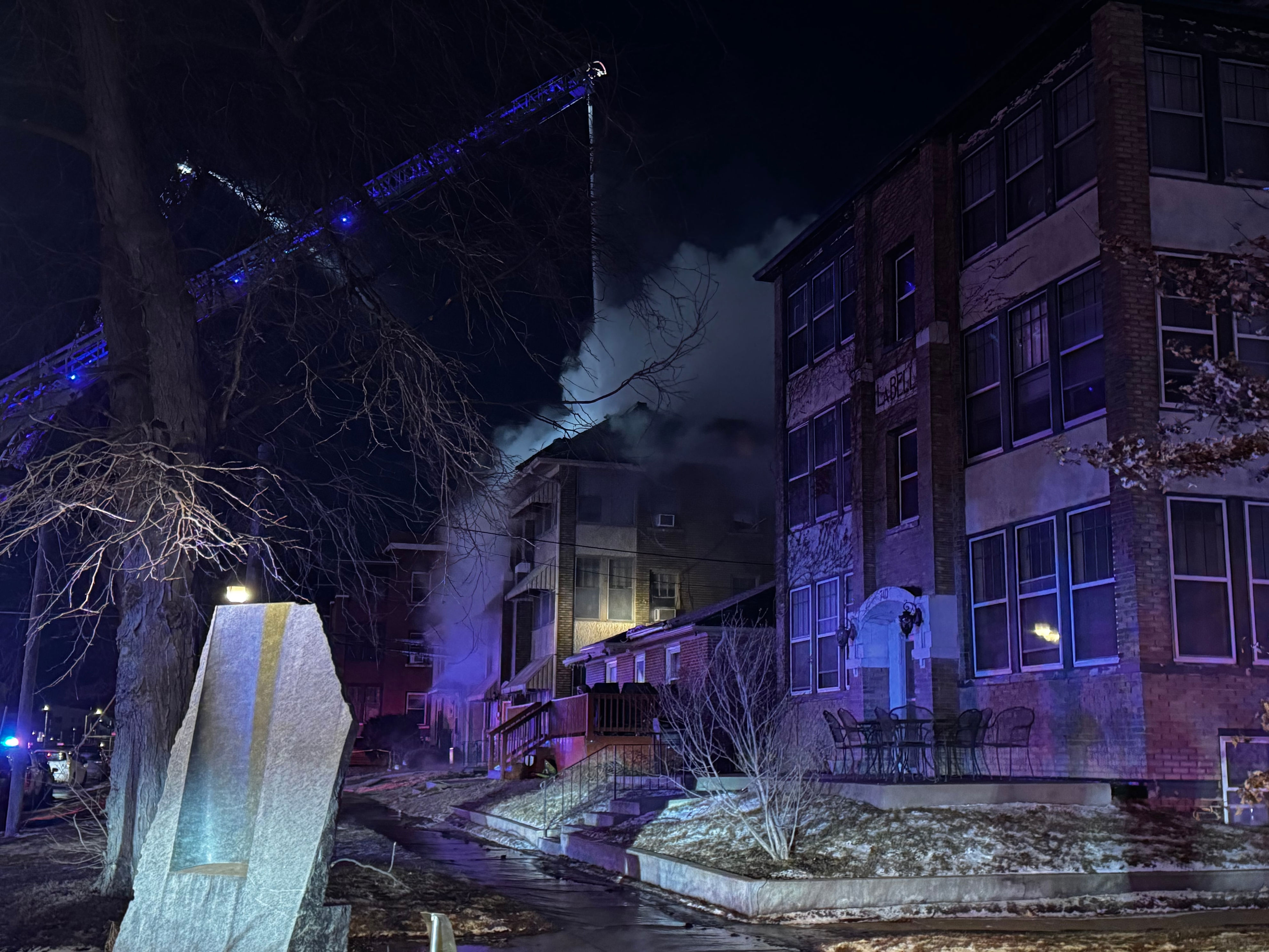 LFR battles apartment building fire in frigid temperatures in central ...