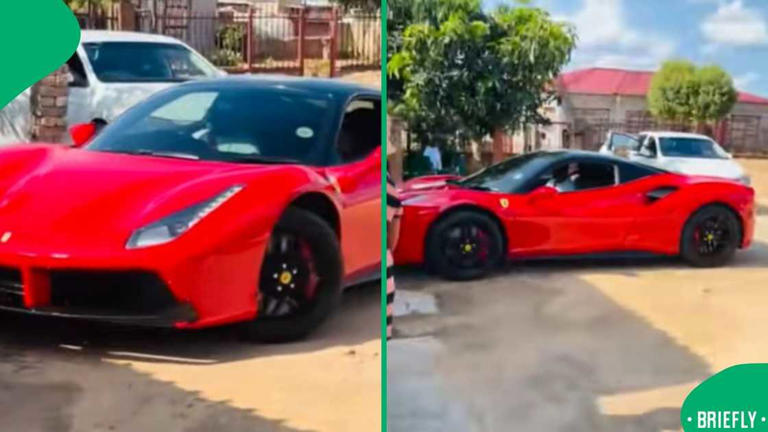 Red Ferrari surprised South African family in township, goes viral online