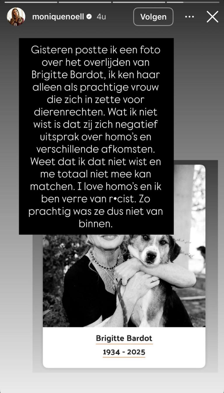 Monique Westenberg: Bardot minder mooi van binnen dan gedacht