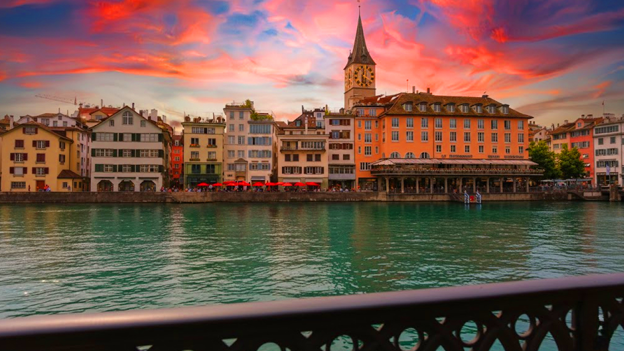How perfect does Zurich look during a city walk?