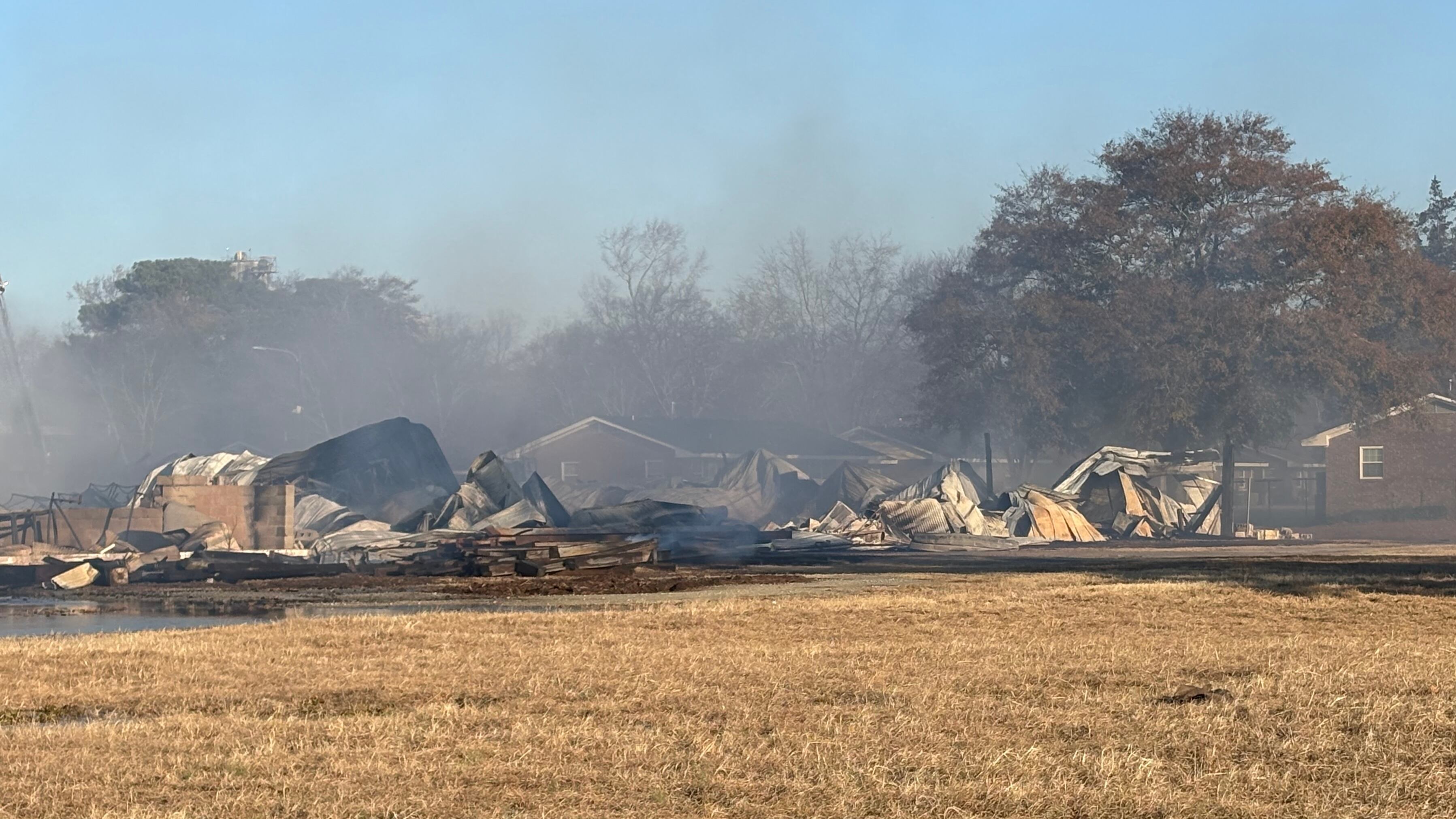 Greenville fire crews tackle massive warehouse fire overnight