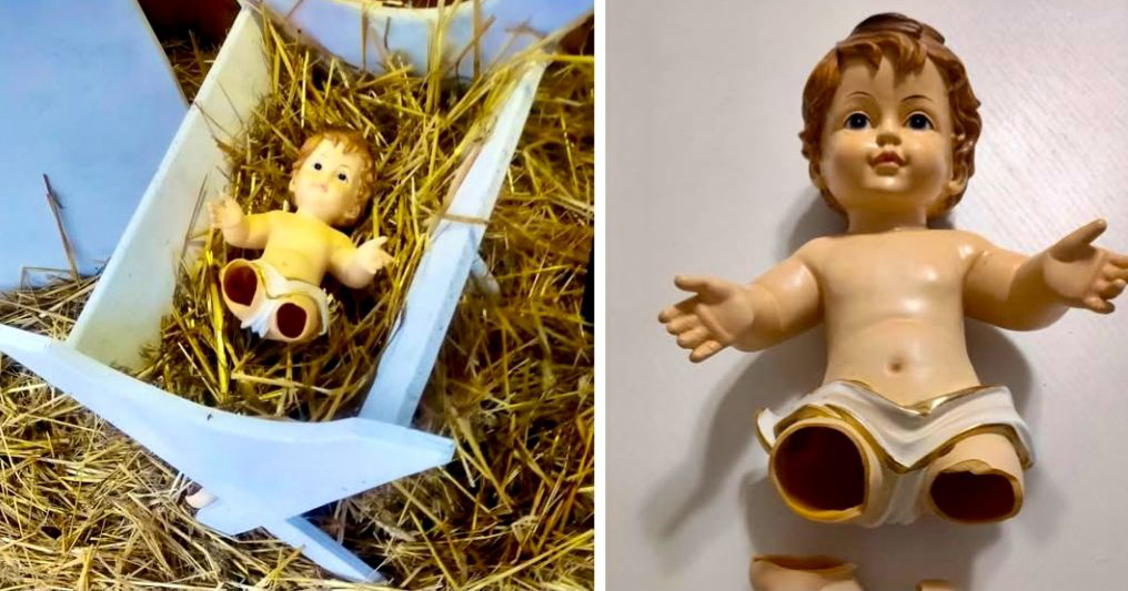 Solaro: gambe spezzate al bambinello del presepe, identificato un ...