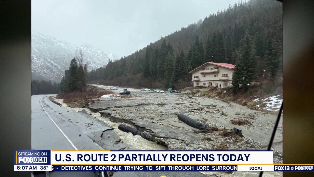 WA's Highway 2 to partially reopen on Monday