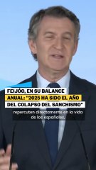 Feijóo, en su balance anual: "2025 ha sido el año del colapso del ...