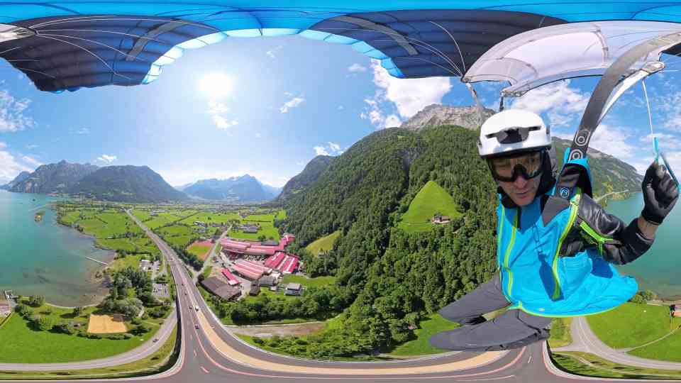 He jumped in a wingsuit at spherical Gitschen with no second chance