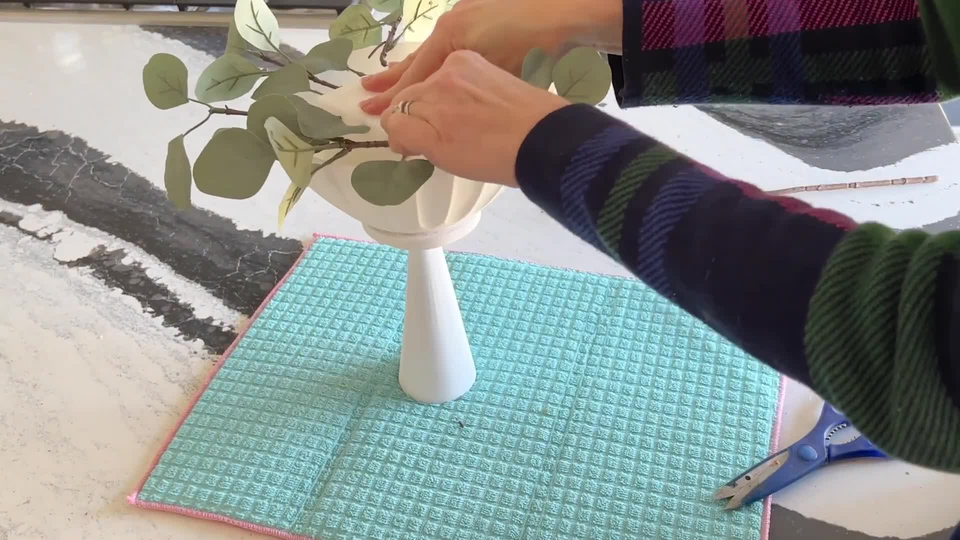 Roll out some craft paper onto your kitchen island