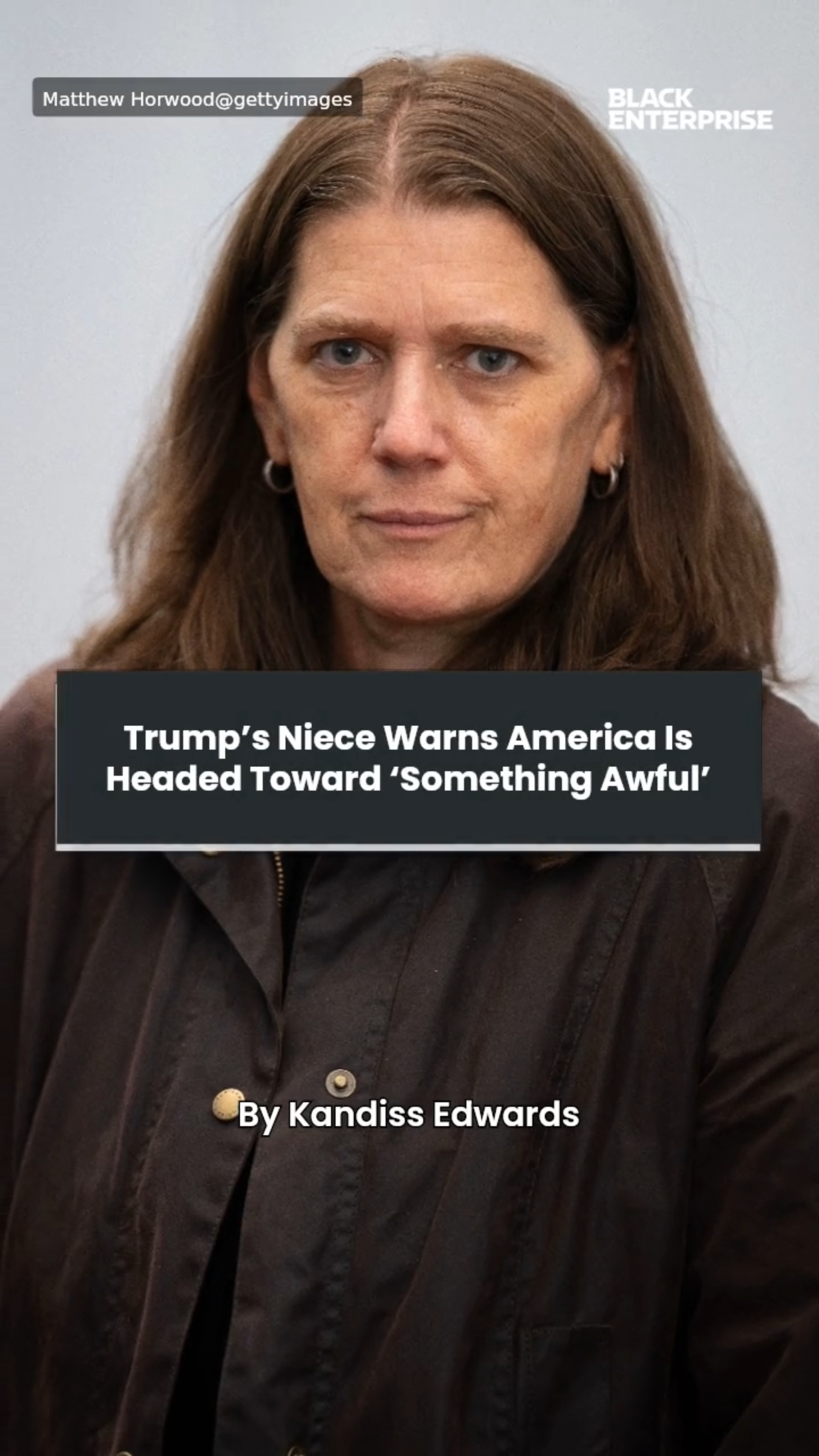 Trump's niece warns America is headed toward 'something awful'