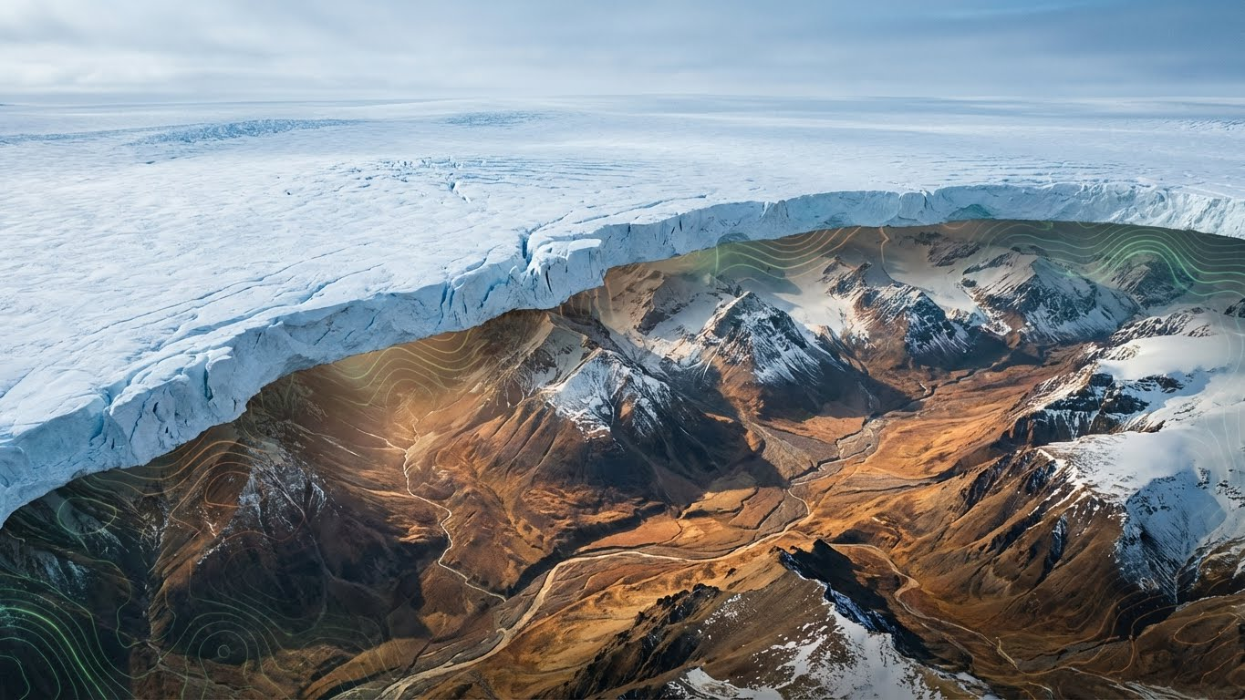 The ancient landscape hidden beneath Greenland’s ice
