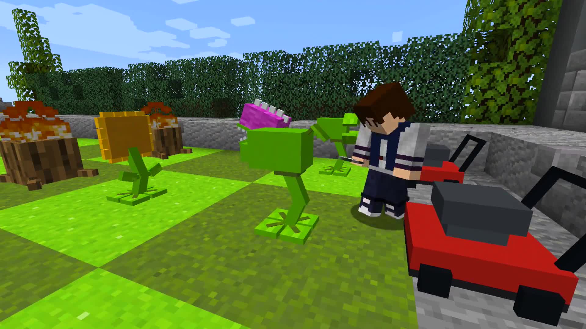 Minecraft: As melhores plantas do jogo! (Plants vs Zombies no Minecraft)