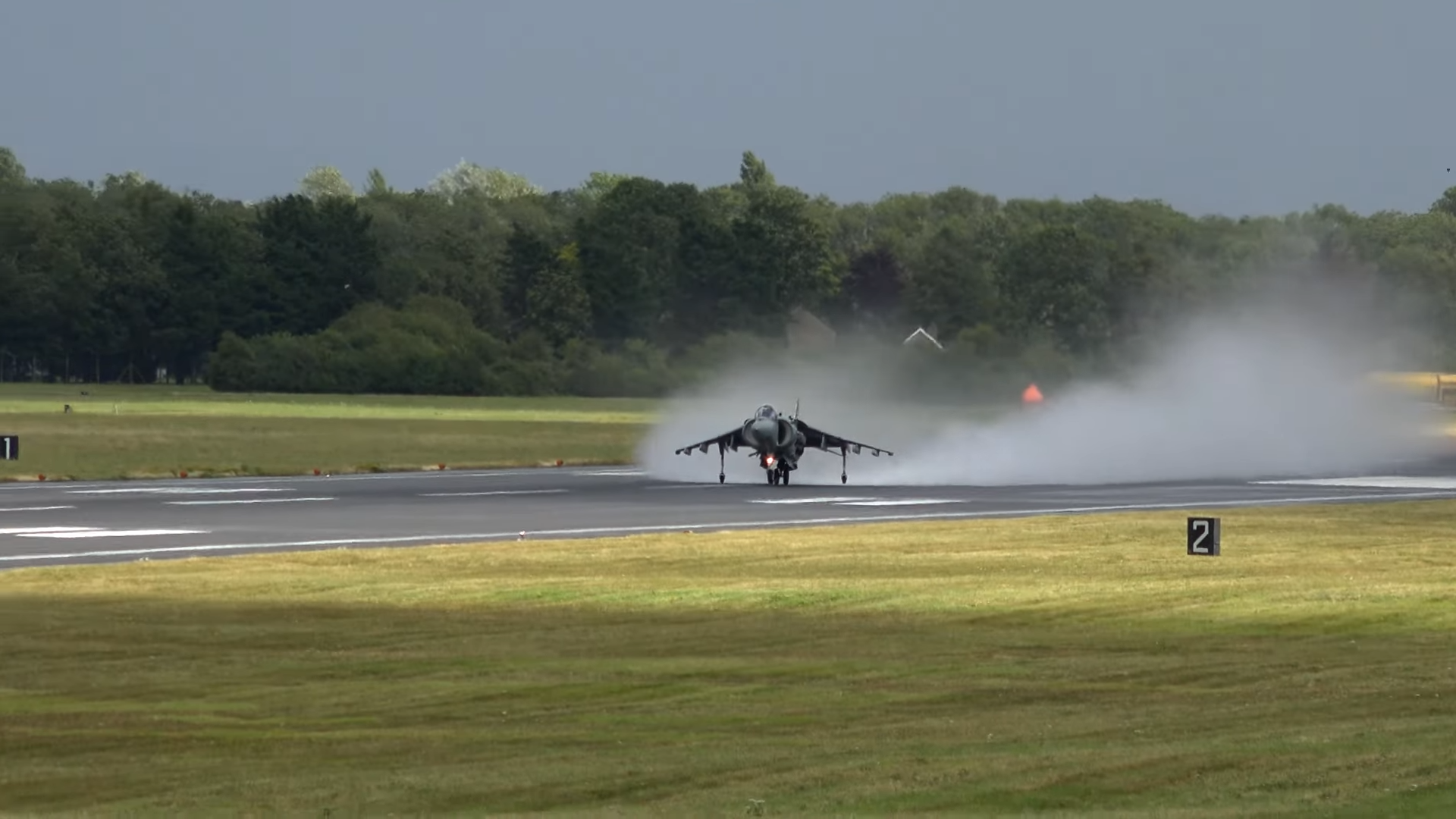 Harrier Eurofighter and Tornado operating on a rain-soaked runway