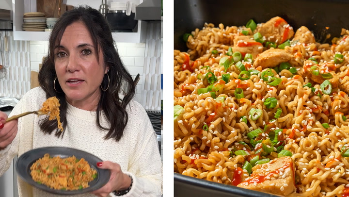 One-pan coconut chicken ramen bake recipe