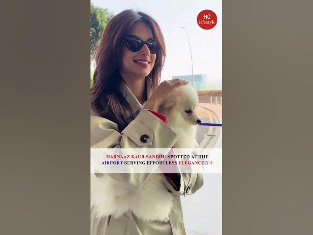 Harnaaz Kaur Sandhu spotted at the airport serving effortless elegance