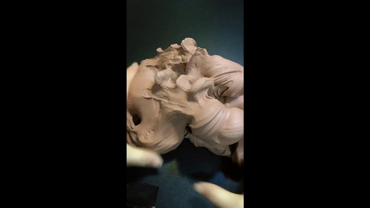 Smashing brown buttery slime ASMR