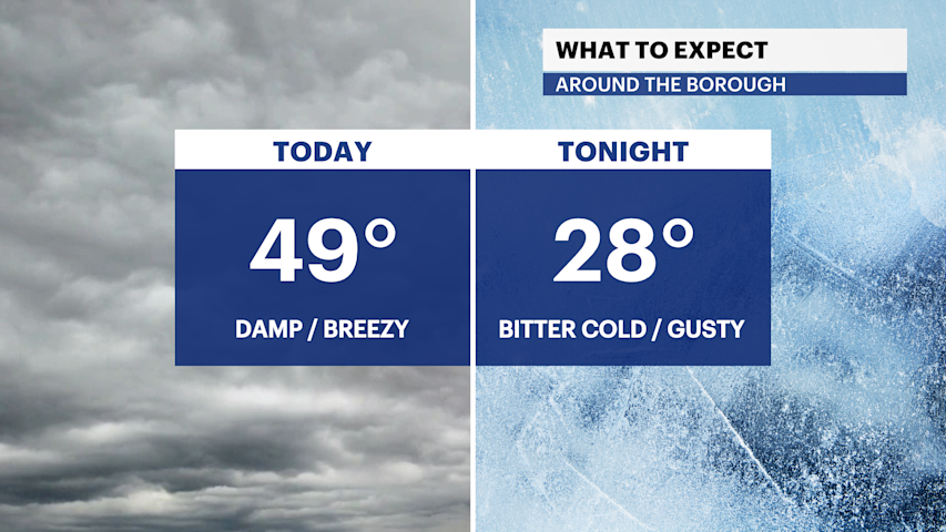 Chilly, damp and breezy conditions in the Bronx