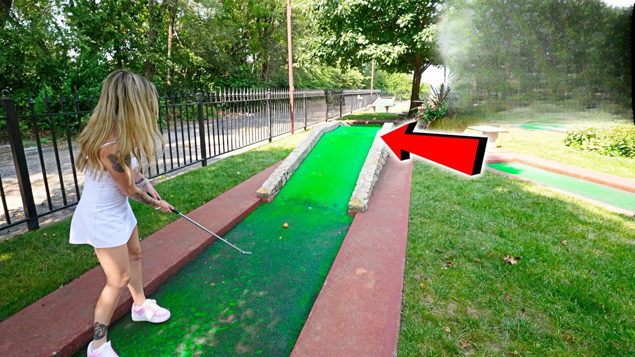 This old school mini golf course has secret hole in one bonus holes!