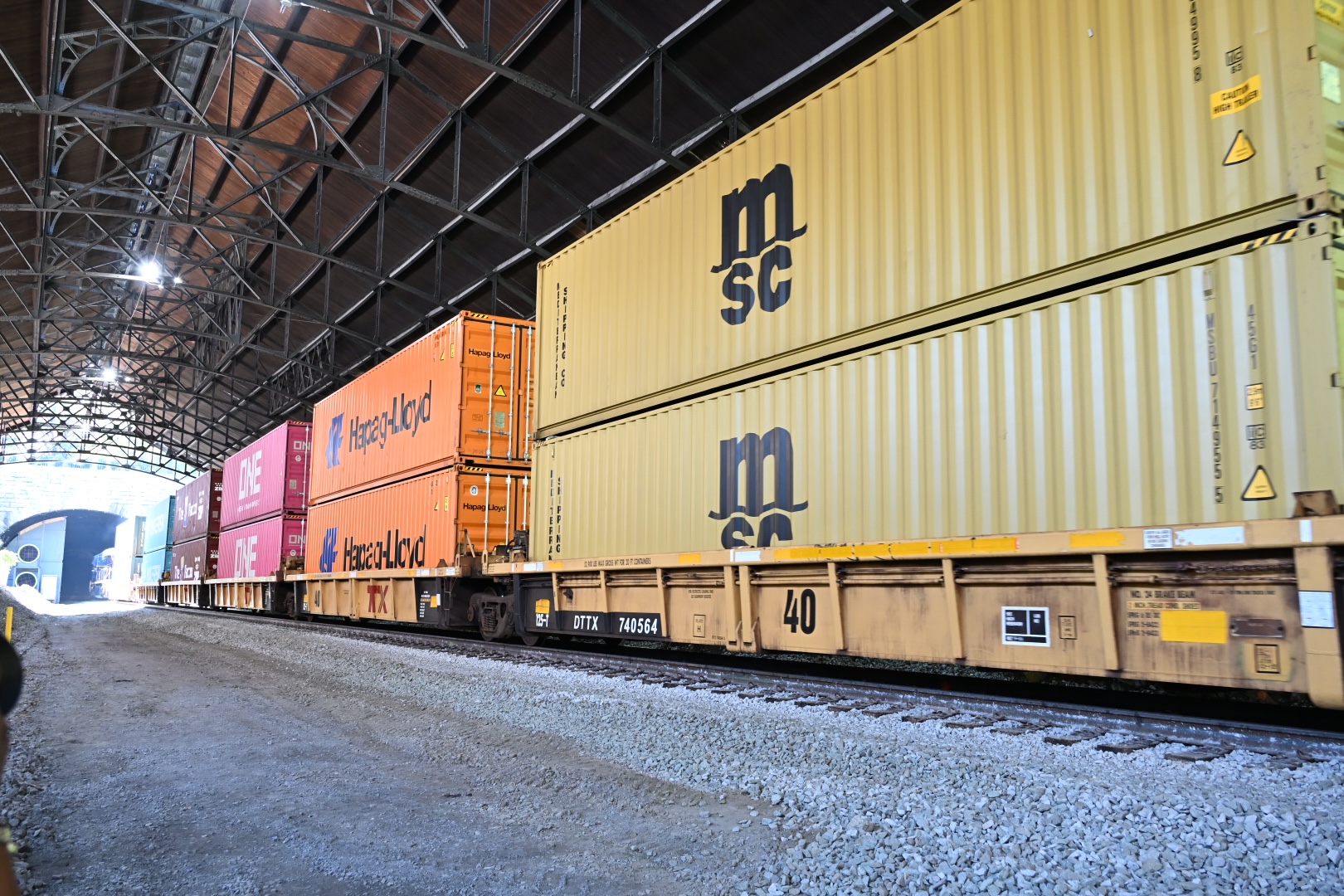 First CSX double-stack train operates through Howard Street Tunnel