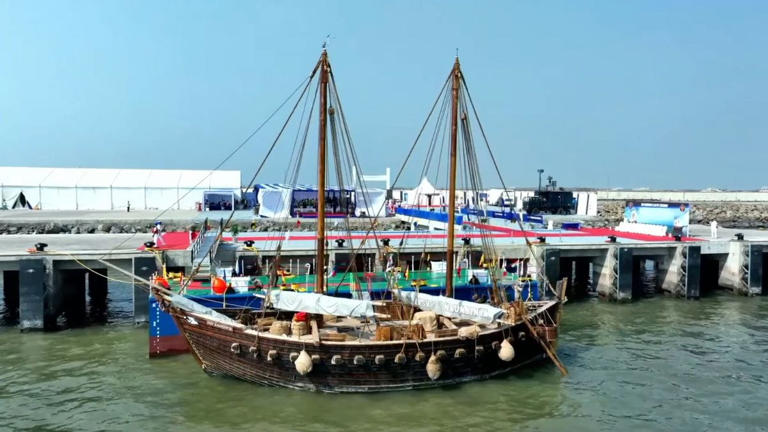 Ajanta-era design, no engine, no steel: Navy’s INSV Kaundinya sets sail ...
