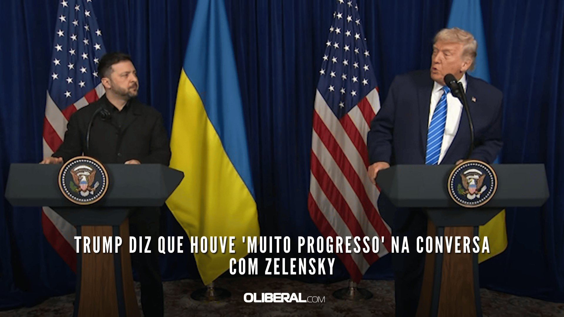 Trump diz que houve 'muito progresso' na conversa com Zelensky