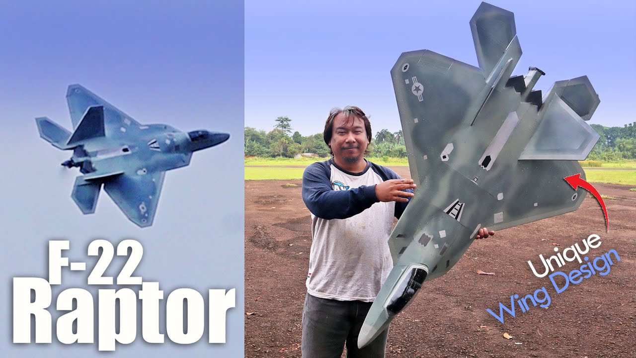 Build a giant F-22 Raptor RC plane from foam board