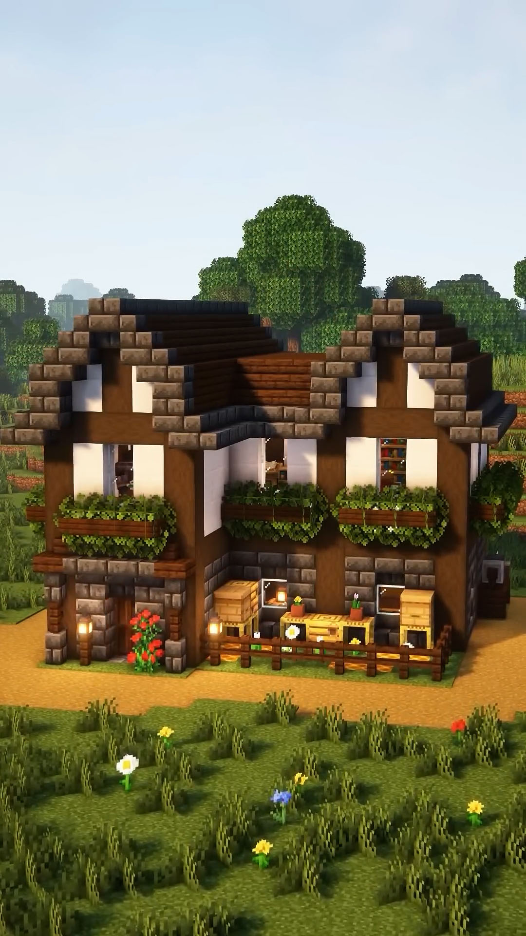 Can you build this beekeeper house in Minecraft?