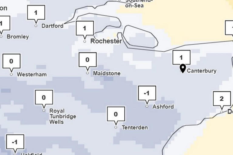 Full New Year’s Kent weather forecast as temperatures to hit freezing