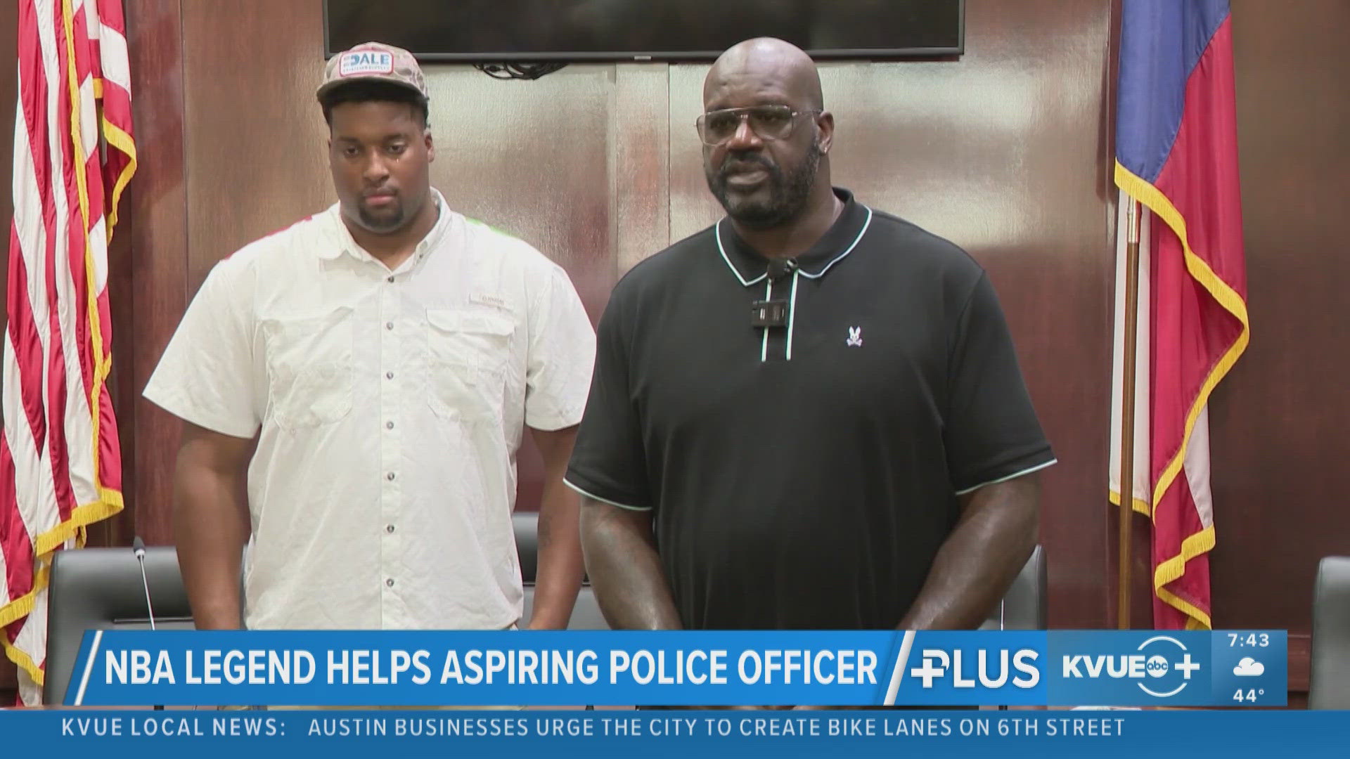 NBA legend Shaquille O'Neal helps Texas man become 'tallest cop'