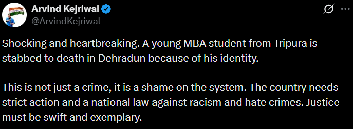 Shame on system: Kejriwal on Tripura student murder, demands law ...