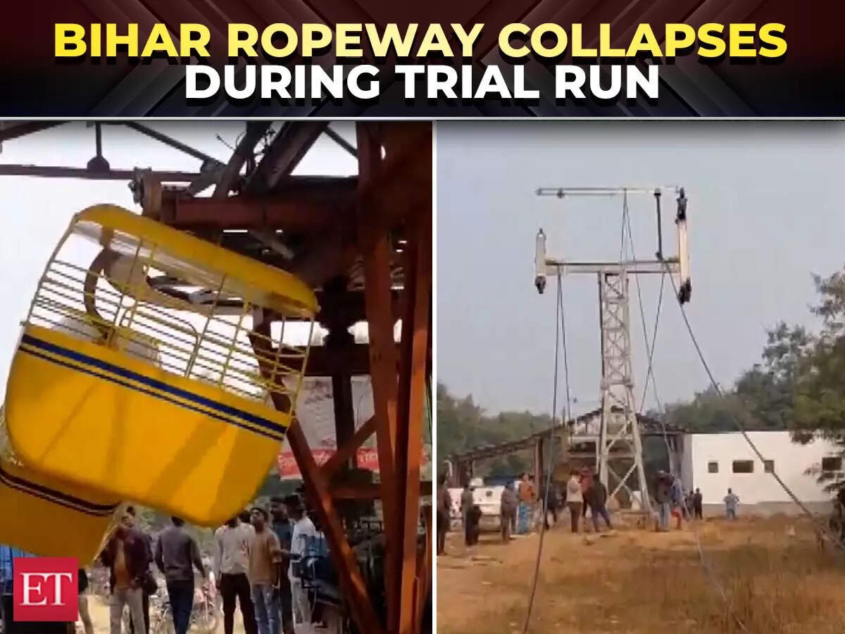 Ropeway collapses during trial run at Bihar’s Rohtasgarh, probe ordered
