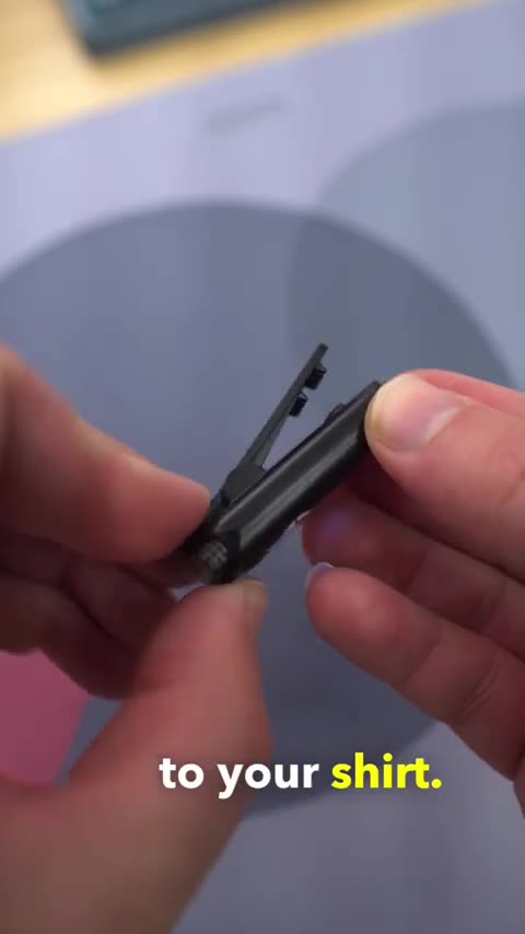 The Hollyland Lark C1 wireless microphone system for iPhone