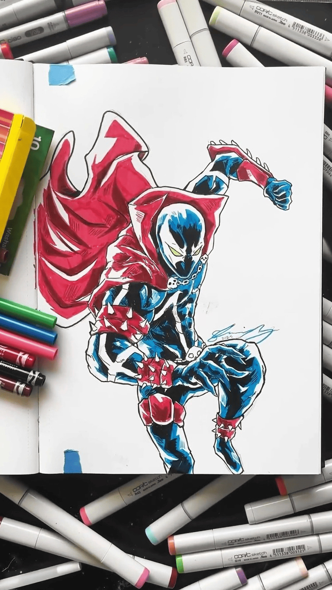 Testing cheap markers for illustration