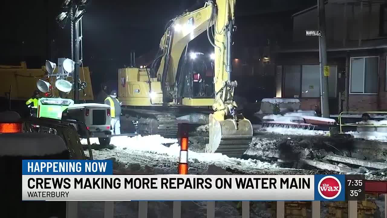 Waterbury officials address water main repair progress
