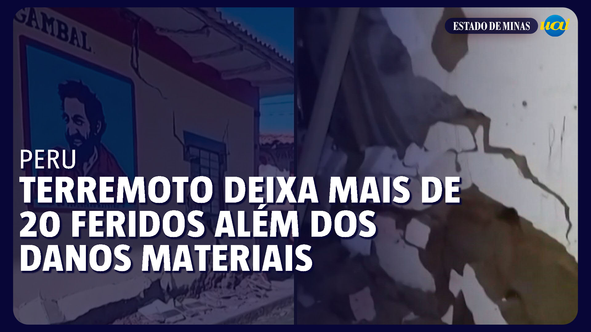 Terremoto no Peru deixa mais de 20 feridos e causa danos materiais
