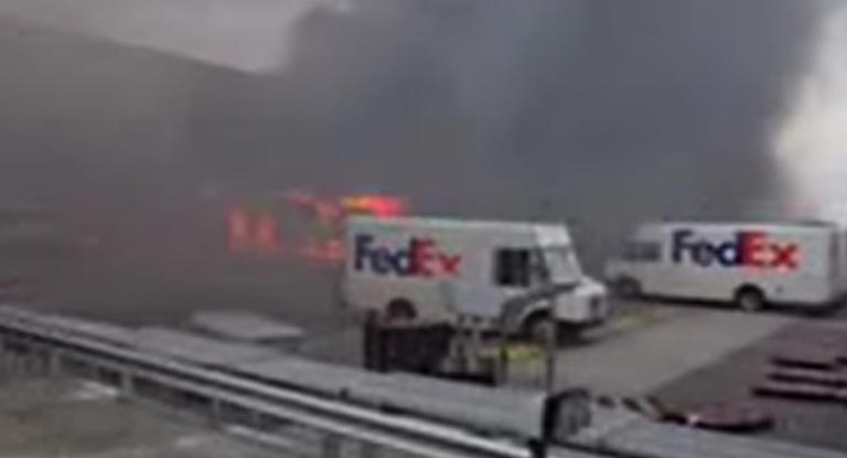 Fire sparks at FedEx facility in metro Atlanta