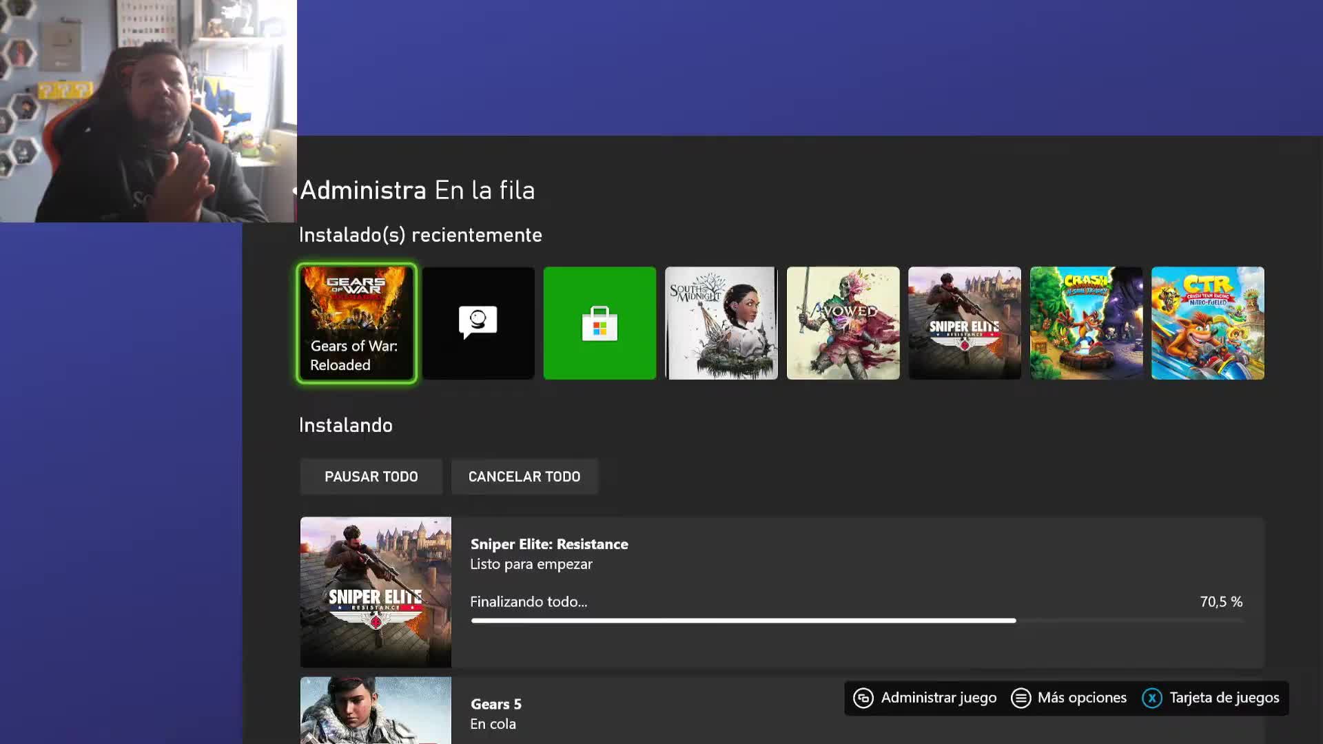 Jugando un rato GEARS OF WAR