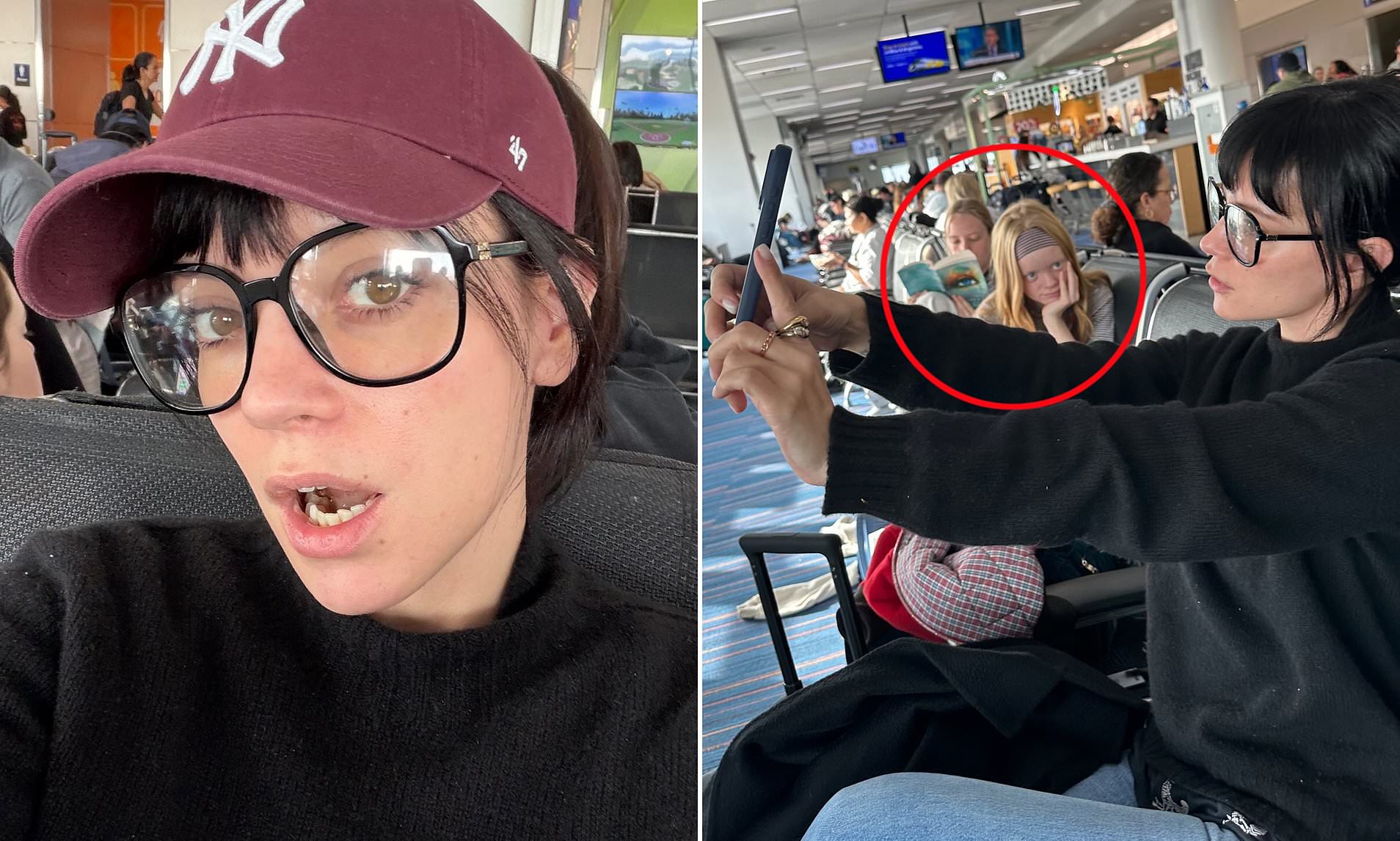 Lily Allen keeps it real as she swerves fancy airport lounge and posts ...