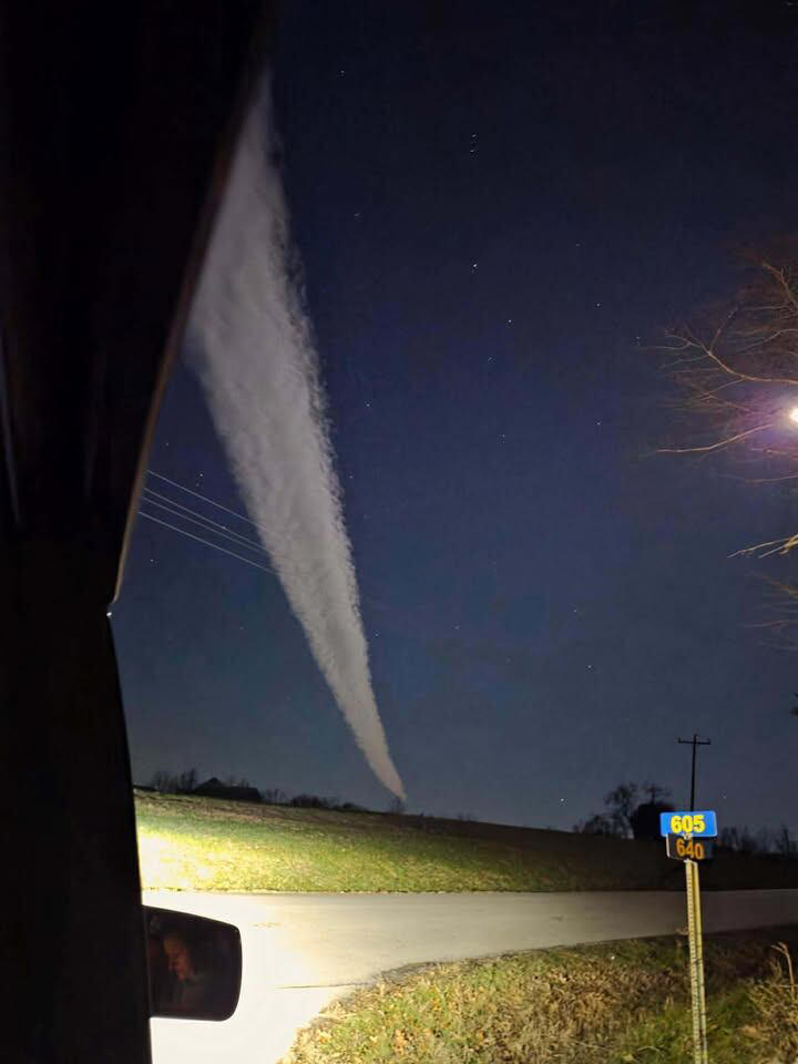 What kind of 'strange' cloud appeared after Sunday's storms?